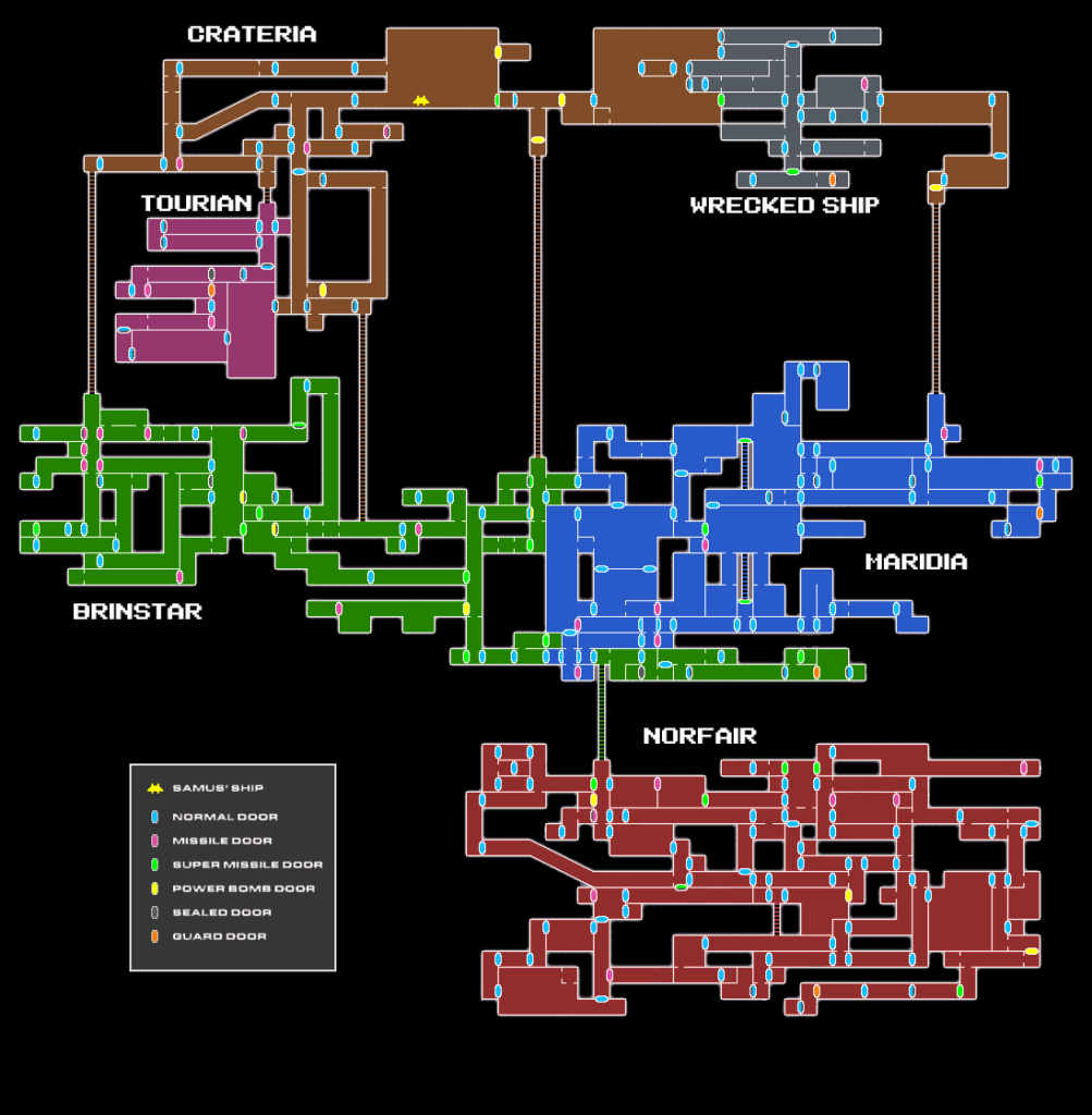 Super Metroid Randomizer Portal Door Map Guide Sakura Tsubasa | Ruby ...